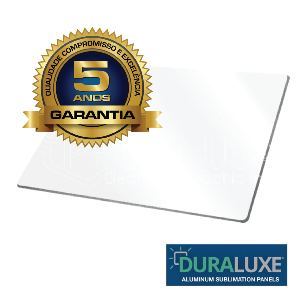 Duraluxe aluminio rectangulo blanco brillante 150mm x 65mm – 3D Parati